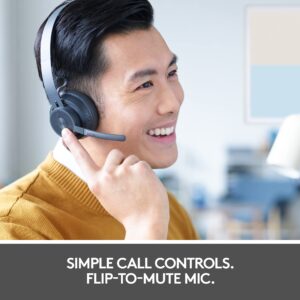 Logitech Zone 900 On-Ear Wireless Bluetooth Headset with Advanced Noise-canceling Microphone, Connect up to 6 Wireless Devices with one Receiver, Quick Access to ANC and Bluetooth