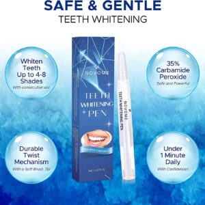 Teeth Whitening Pen, Instant Teeth Whitener, Effective Teeth Whitening Gel, Painless for Tooth Whitening, Perfect Sensitive Teeth Whitening Product, Travel Friendly, Natural Mint Ingredient- 2Pcs