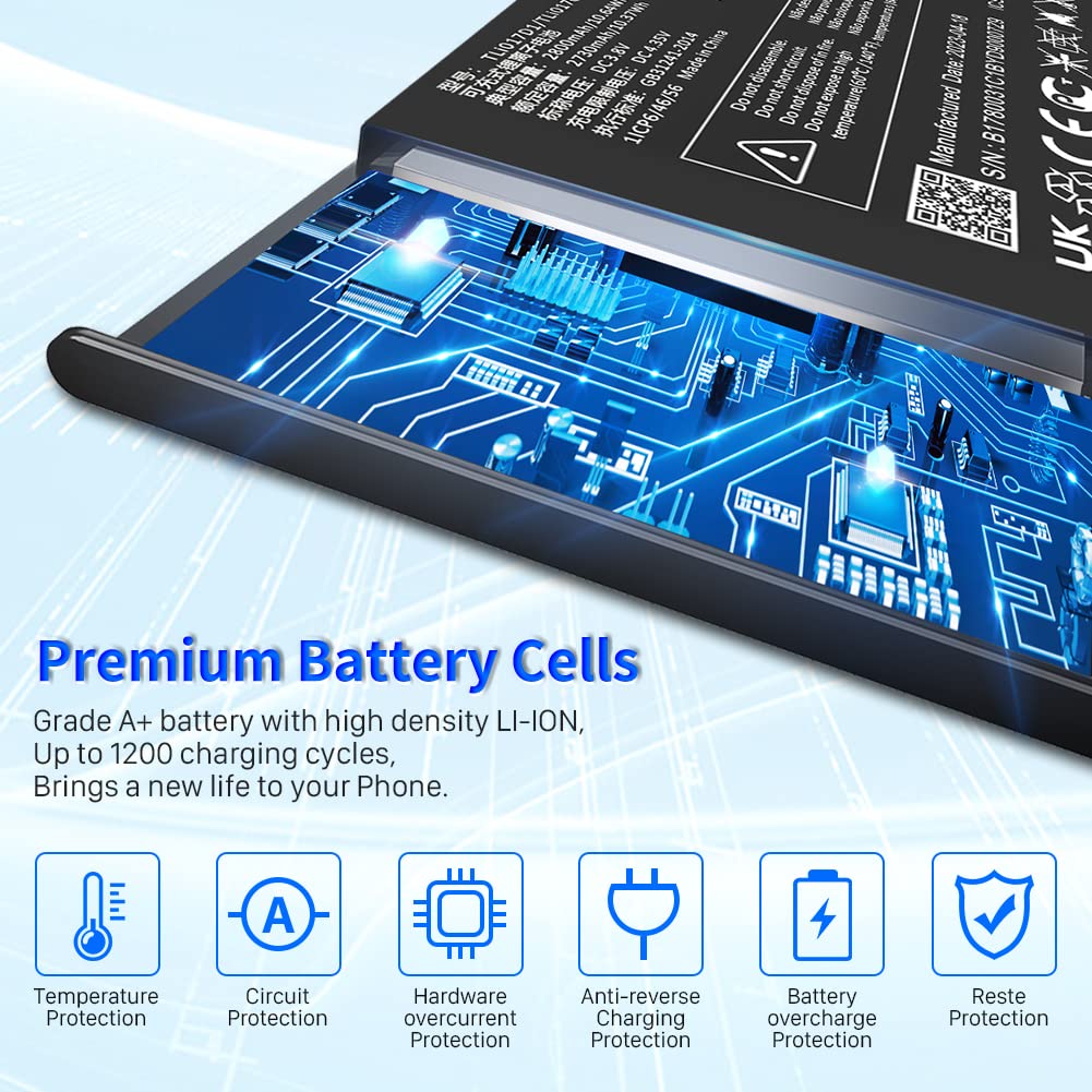 SHENMZ TLi017D1/TLi017C1 Battery, (2024 Upgrade) 2800mAh New 0 Cycle Higher Capacity Replacement Battery for TCL Flip Pro VZW-TCL-4056W TLi017D1 TLi017C1