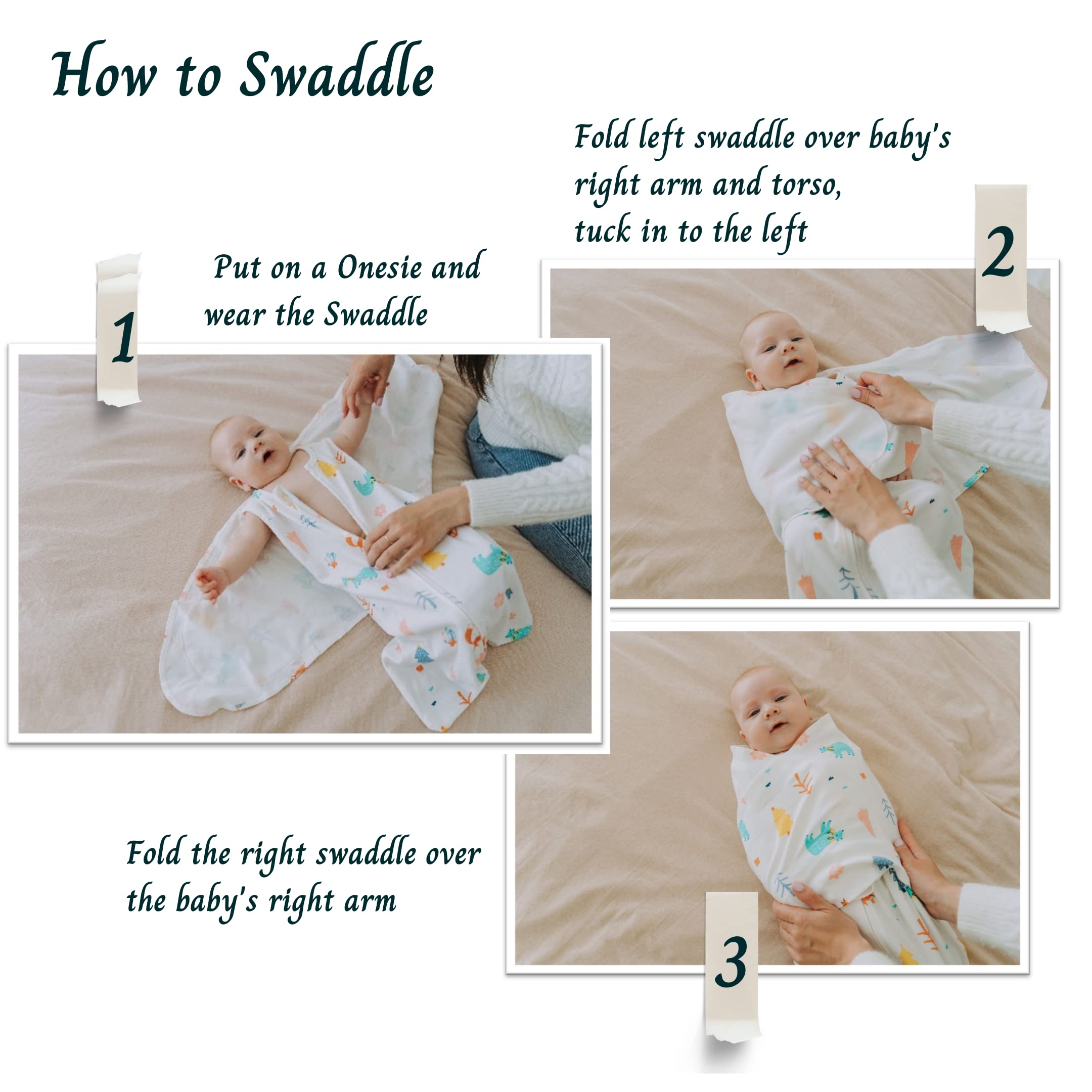 Adjustable Wearable Sleep Sack Newborn 0-6 Months | Baby Swaddle Blanket Boys, 3-6 Months | Soft Breathable Cotton Sleep Bag Infant, Sleepsack Newborn Essentials, 1.5 TOG All Seasons, Multicolor