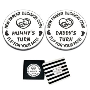 new baby gifts decision coin for mummy daddy to be wife husband pregnancy gifts for first time moms dads new parents gifts for christmas mothers fathers day birthday,double-sided