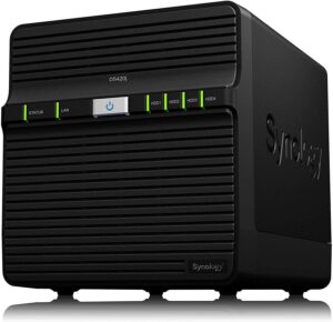 synology ds420j 4-bay diskstation nas (realtek rtd1296 1gb ram 1xrj-45 1gbe lan port), bundle with 4 x 8tb wd red plus hdd (wd80efzz - 68btxn0)