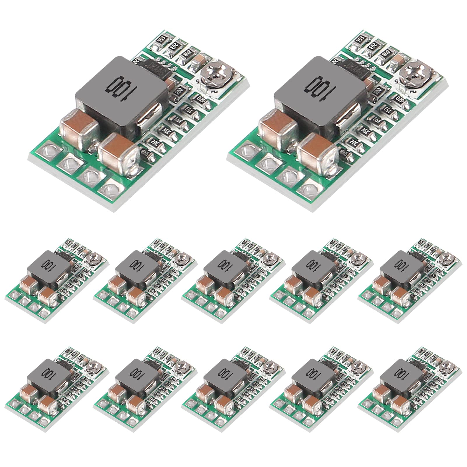 Alinan 12pcs Step-Down Power Supply Module Mini DC-DC 12-24V to 5V 3A Voltage Buck Converter Adjustable 1.8V 2.5V 3.3V 5V 9V 12V