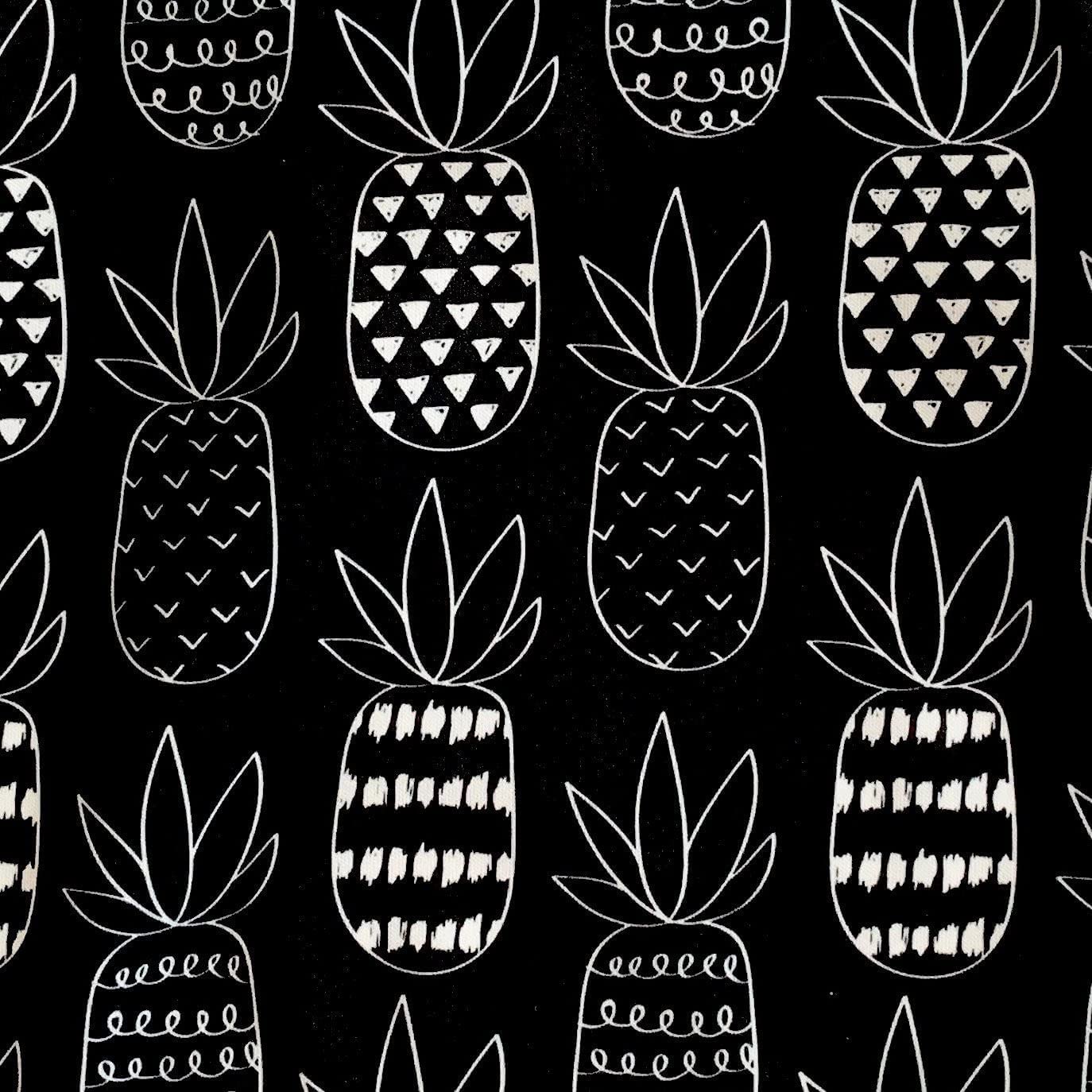 BapronBaby Pineapple Monochrome Splash Mat - Waterproof Catch-All for Under High Chairs, Floors, Tables, Playtime or Arts & Crafts - Machine Washable - 45" x 45”