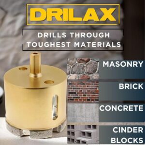 4-1/2 Inch Masonry Hole Saw, Diamond Hole Saw, Heavy Duty Dry Core Hole Saw for Concrete Hole Saw Bit Brick, Cinder Block, Core Drill Guide Included Extra Long Depth of Cut