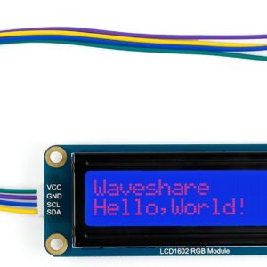 waveshare for Arduino Raspberry Pi/Pi Pico Jetson Nano, LCD1602 RGB Module 16x2 Characters up to 16 Million Colors Adjustable RGB Backlight Color I2C Interface 3.3V/5V