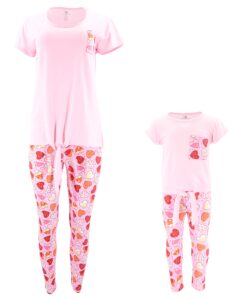 unique baby mommy and me valentines day heart cookie matching outfits (md, pink)