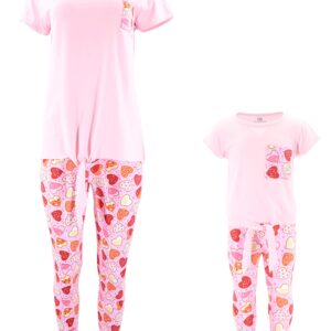 Unique Baby Mommy and Me Valentines Day Heart Cookie Matching Outfits (Md, Pink)