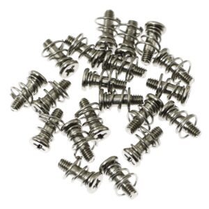 zrm&e 20pcs m2.5x9mm spring screws gpu graphics card back plate heatsink screws phillips cpu mainboard radiator fixing bolts diy step screws