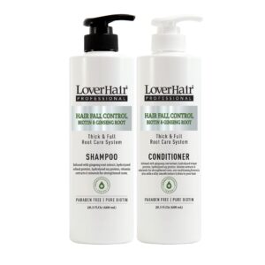 combo loverhair professional hair fall control shampoo & conditioner 600ml - 20.3 fl.oz