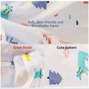 Adjustable Wearable Sleep Sack Newborn 0-6 Months | Baby Swaddle Blanket Boys, 3-6 Months | Soft Breathable Cotton Sleep Bag Infant, Sleepsack Newborn Essentials, 1.5 TOG All Seasons, Multicolor