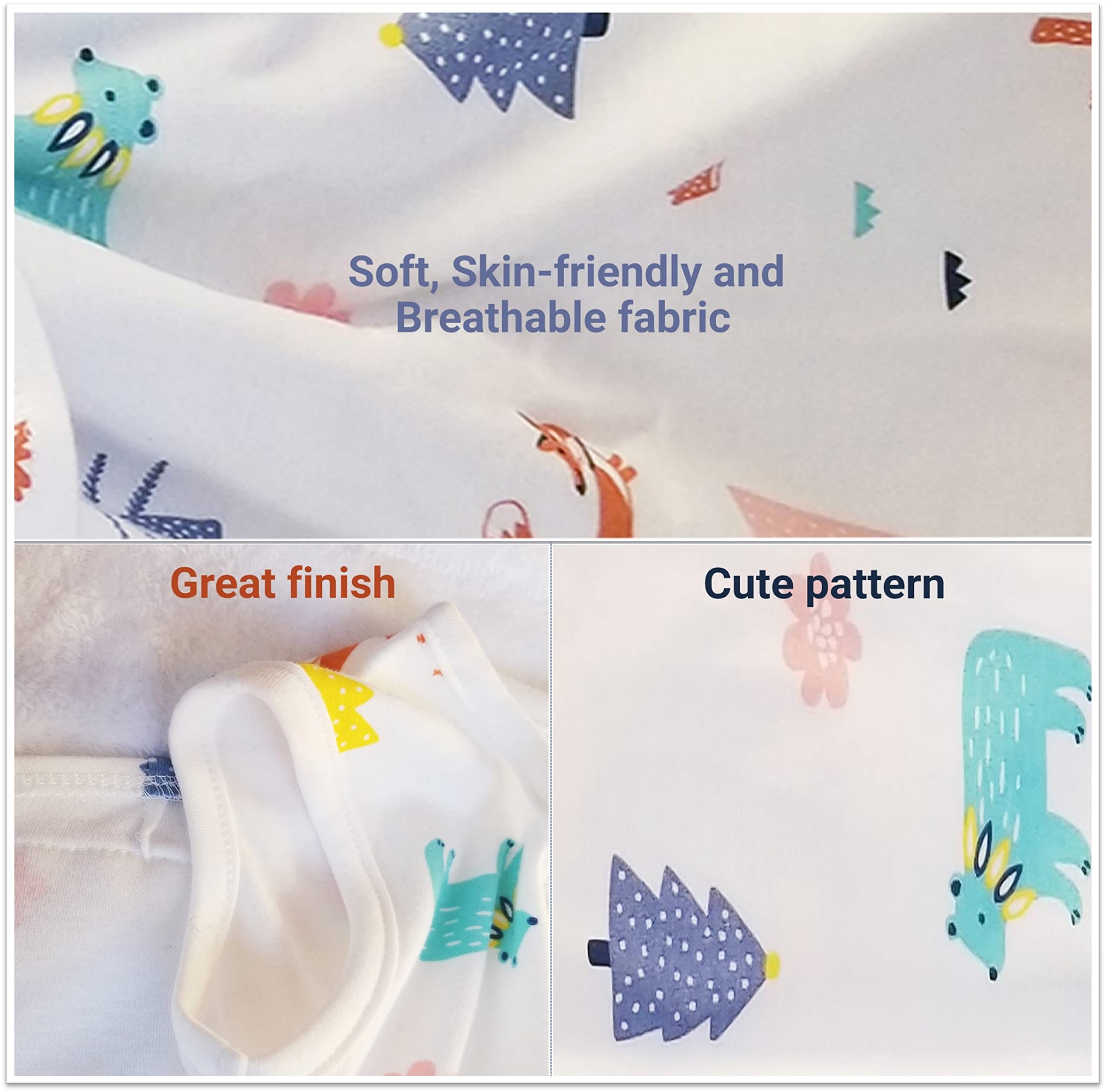 Adjustable Wearable Sleep Sack Newborn 0-6 Months | Baby Swaddle Blanket Boys, 3-6 Months | Soft Breathable Cotton Sleep Bag Infant, Sleepsack Newborn Essentials, 1.5 TOG All Seasons, Multicolor