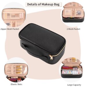 OCHEAL Clear Makeup Bags Small Cosmetic Bag Portable Cute Transparent Travel Makeup Bag with zipper for Women and Girls Cosmetics Toiletries storage Organizer Pouch-Rose Gold