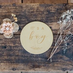 amos and sawyer"it's a boy" birth announcement sign, newborn photo prop