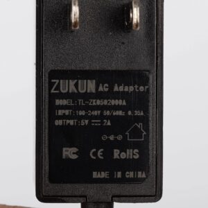 ZUKUN 12V 1A AC Adapter Charger Regulated Power Supply Cord for LED Strip Light, CCTV Camera, BT Speaker, GPS, Webcam, Router