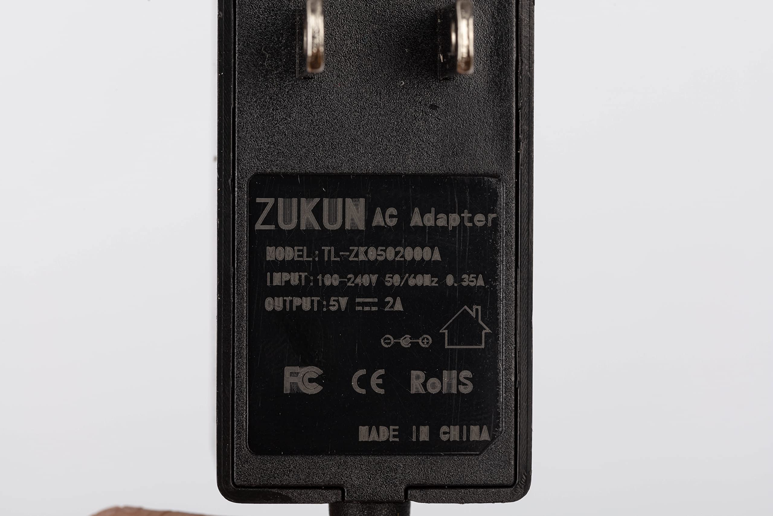 ZUKUN 12V 1A AC Adapter Charger Regulated Power Supply Cord for LED Strip Light, CCTV Camera, BT Speaker, GPS, Webcam, Router