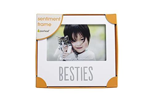 Pearhead Besties Frame, Pet Keepsake Picture Frame, Baby Girl Nursery Décor, Baby Boy Nursery Décor, 1 Count (Pack of 1)