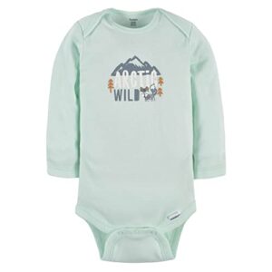 Gerber Baby Boys 3-Pack Long Sleeve Onesies Bodysuit Fox 0-3 Months