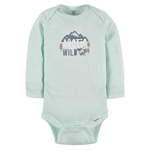 Gerber Baby Boys 3-Pack Long Sleeve Onesies Bodysuit Fox 0-3 Months