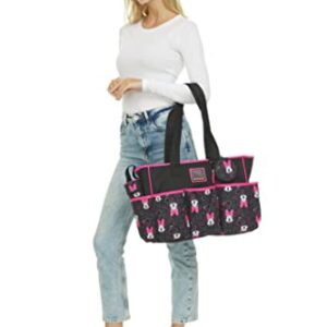 DISNEY Baby Girl Multi Piece Tote Diaper Bag, Minnie-Toss Print