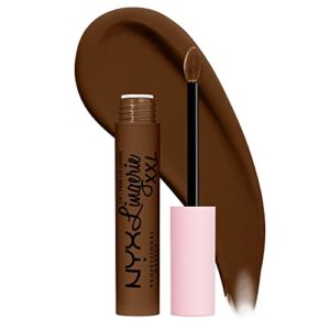 nyx professional makeup lip lingerie xxl matte liquid lipstick - goin desnuda (chocolate brown)