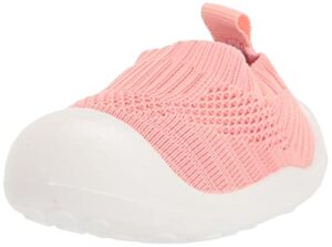 gerber unisex baby baby toddler boy and girl stretchy knit slip-on sneaker pink 6-9 months