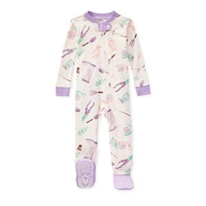 burt's bees baby baby girls ly28572-llt-12m and toddler sleepers, garden goods lilac, 12 months us