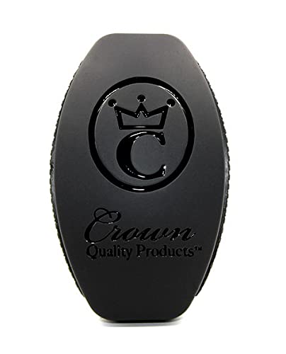 Crown Quality Products 360 Sport Wave Caesar 2.0 Boar Bristle Hairbrush, Medium, Triple Black - Non-Slip Grip, Waterproof Design - The Ultimate 360 Wave Brush