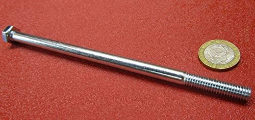 8.8 Zinc Steel Bolts PT M8 x 1.25 mm x 160 mm Long 10 pcs