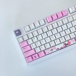 Two-Dimensional PBT Sublimation Original Factory extensive Universal Mechanical keycaps (Midouzi keycap 135 Keys)