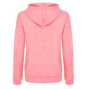 Winnerlion Hooded Sweatshirt for Women Casual Sunflower Printed Hoodies Long-Sleeved Sweatshirt Drawstring Pullover Tops (Pink, S)