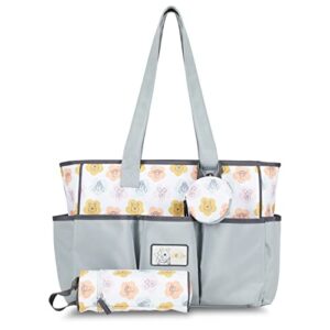 disney multi piece tote, winnie the pooh-pooh & friends