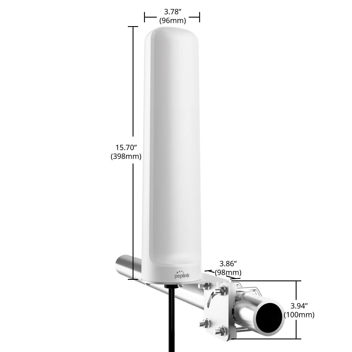 Peplink Cellular & WiFi Antenna Maritime 20G | LTE Connectivity 2x2 MIMO Dual Band Ultra-Wide Bandwidth | Built-in High Gain Amplifier GPS Receiver | Designed for Long Range and Maritime Excellence