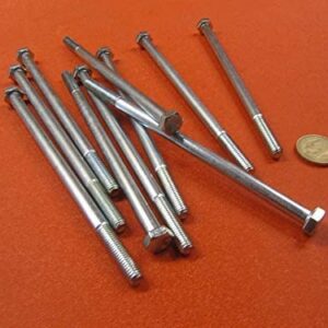 8.8 Zinc Steel Bolts PT M8 x 1.25 mm x 160 mm Long 10 pcs