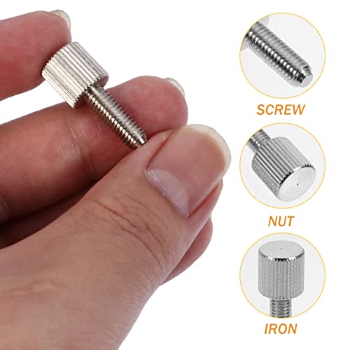 1 Set 20pcs Hand Screw Computer Thumb Screw Case Screws Computer Case Screw RGB Computer Case Computer Cases Screw for Computer Case Machine Screw Single Head Nickel-Plated Iron M5