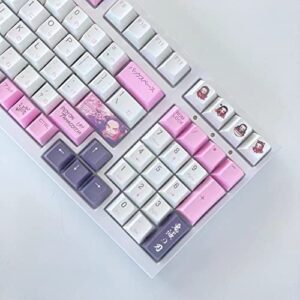 Two-Dimensional PBT Sublimation Original Factory extensive Universal Mechanical keycaps (Midouzi keycap 135 Keys)