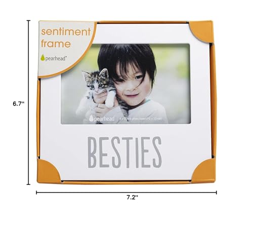 Pearhead Besties Frame, Pet Keepsake Picture Frame, Baby Girl Nursery Décor, Baby Boy Nursery Décor, 1 Count (Pack of 1)