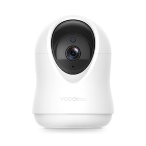 vocolinc indoor security camera, 1080p camera, camera for home security/baby monitor/pets, pan/tilt ip camera with night vision, 2-way audio, works with apple home homekit only