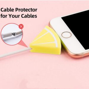 OUKEYI 14 Pieces Cute Fruit Cable Protector for Charger, Animal Charger Protector, Cord Protector USB Cable, Cable Saver Phone Accessory