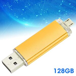 Micro USB Drive, Compact Shape High‑Speed Pen Drive with OTG Plug for Smart Phones for Computer(128GB)