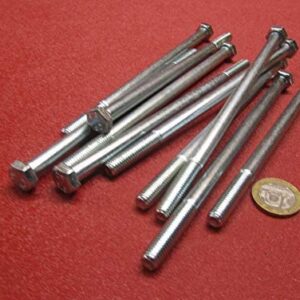 8.8 Zinc Steel Bolts PT M8 x 1.25 mm x 160 mm Long 10 pcs