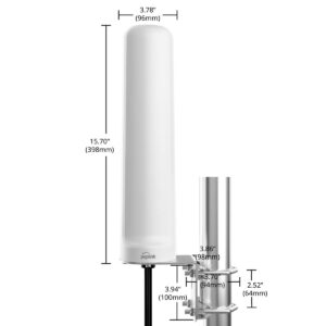 Peplink Cellular & WiFi Antenna Maritime 20G | LTE Connectivity 2x2 MIMO Dual Band Ultra-Wide Bandwidth | Built-in High Gain Amplifier GPS Receiver | Designed for Long Range and Maritime Excellence