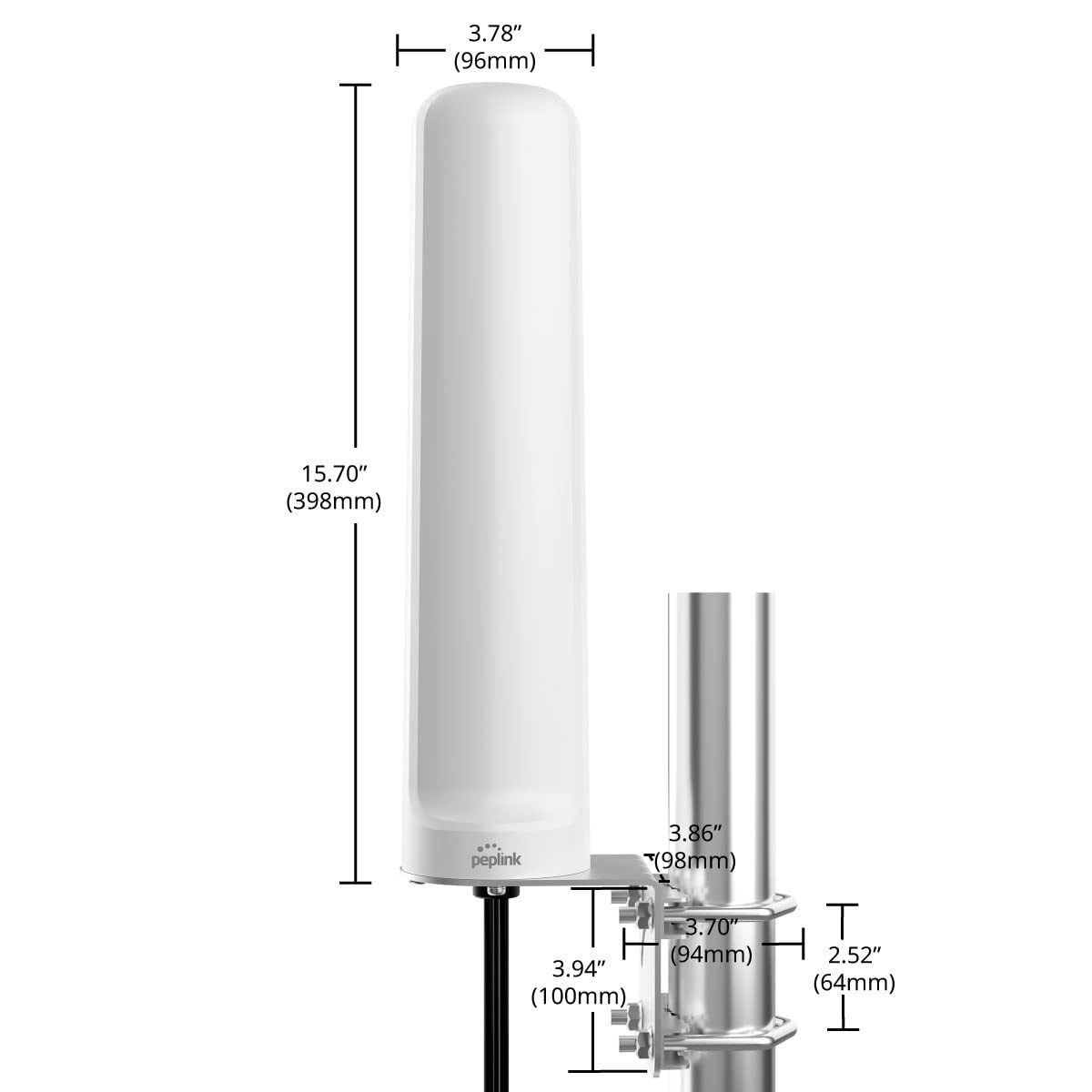 Peplink Cellular & WiFi Antenna Maritime 20G | LTE Connectivity 2x2 MIMO Dual Band Ultra-Wide Bandwidth | Built-in High Gain Amplifier GPS Receiver | Designed for Long Range and Maritime Excellence