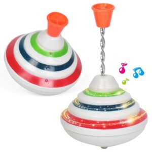 PATKAW Spinning Top, led Gyroscope 1 Pc Music Gyro Spinning Top Toy Spinning Tops for Kids Flash Gyro for Childrens Birthday Present, Party Music Light up peg Tops Supplies Spinning top led Toys