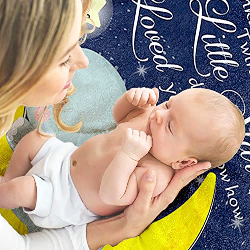 Pavo Personalized Baby Blankets for Boys Girls - Twinkle Twinkle Little Star Baby Elephant Blanket - Includes Bib & Onesie Option - Personalized Baby Gifts for Christmas, Thanksgiving, Shower