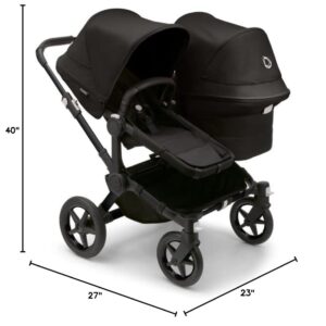 Bugaboo Donkey 5 Duo Extension Set Complete - Turn Your Mono Single Donkey to A Double Stroller- Midnight Black