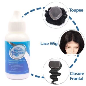 Lace Wig Glue, 1.3oz Invisible Waterproof Bold Hold Lace Wig Glue Waterproof for for Poly and Lace Hairpiece, Wig, Toupee Systems(1 Bottle)