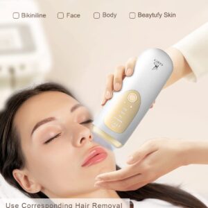 GERCY Laser Hair Removal for Women Permanent, Painless at-Home IPL Hair Removal Device Upgraded to 999,999 Flashes, 5 Level Energy Adjustable & 6 Flash Modes for Beautify Skin, Face, Body, Bikini