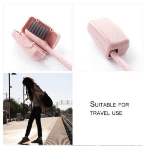 4pcs Toothbrush Heads Cover Wheat Straw ive Cap for Outdoor Travel