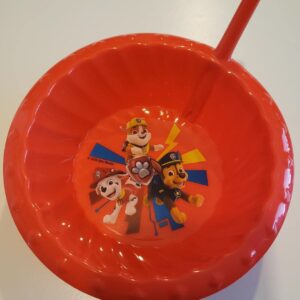 Diversdealz Paw Patrol Childrens Sipper Cereal Bowl With Straw (RED)